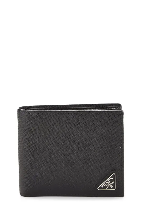 Prada Saffiano Bifold Wallet - Black