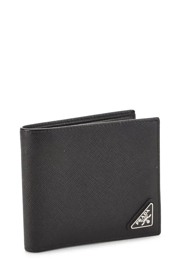 Prada Saffiano Bifold Wallet - Black