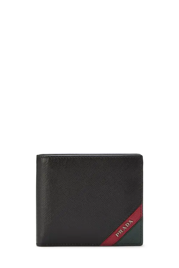 Prada Saffiano Bifold Wallet - Black