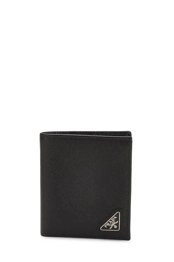 Prada Saffiano Bifold Wallet - Black