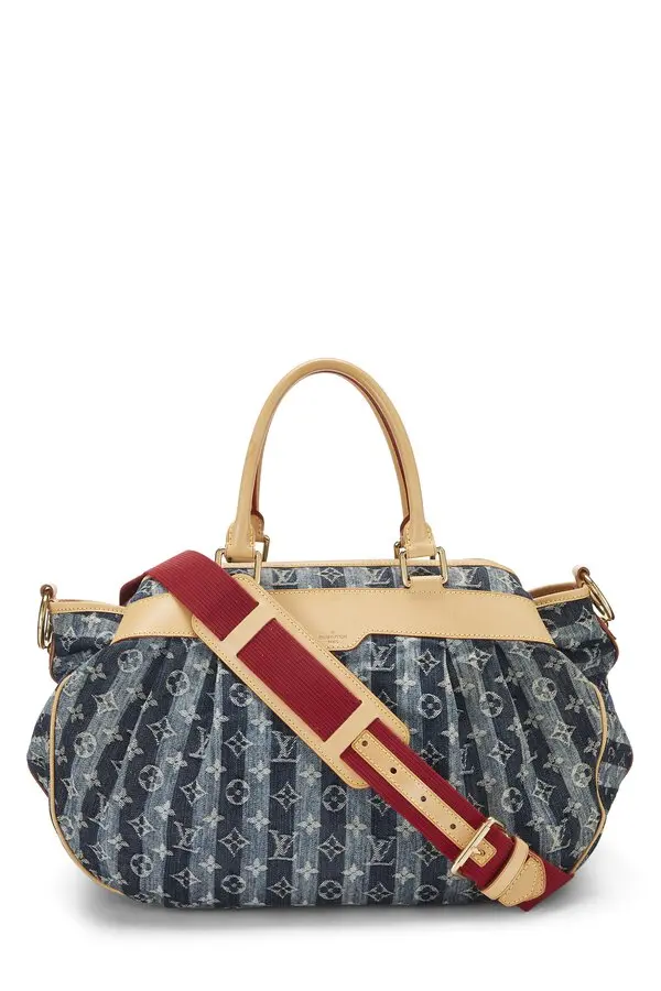 LOUIS VUITTON Monogram Denim Cabas Raye
