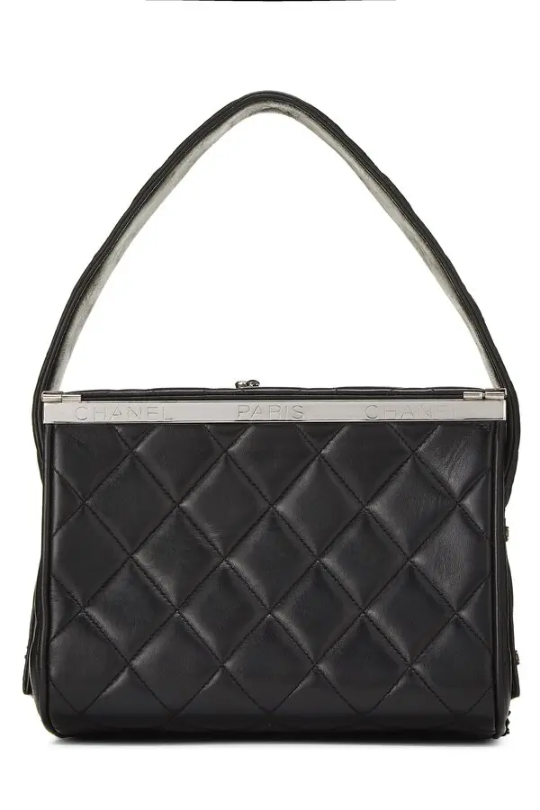 Chanel Quilted Lambskin Box Bag - Black