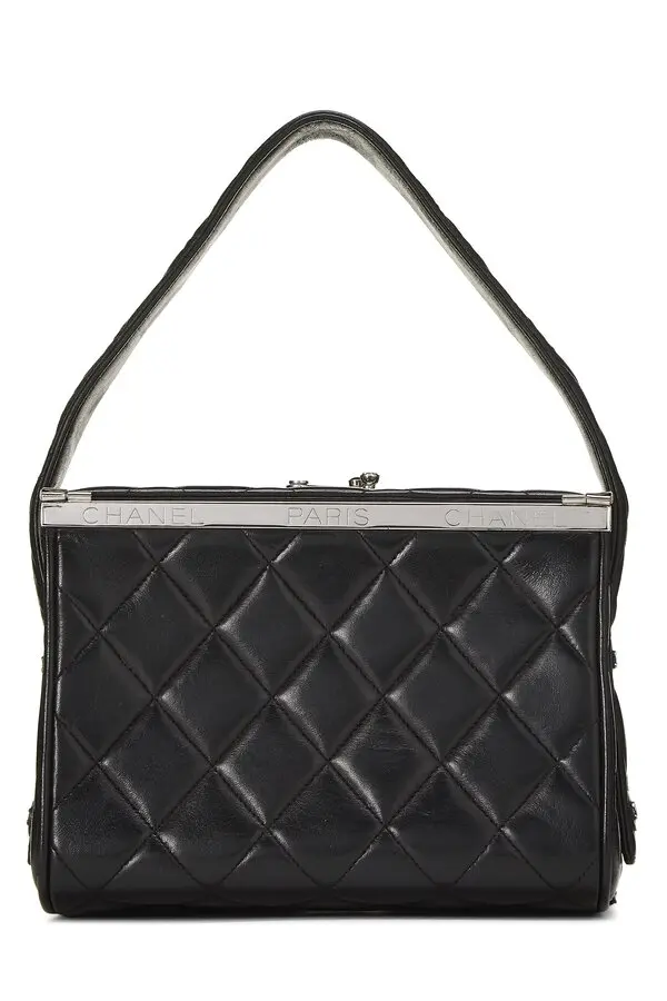 Chanel Quilted Lambskin Box Bag - Black