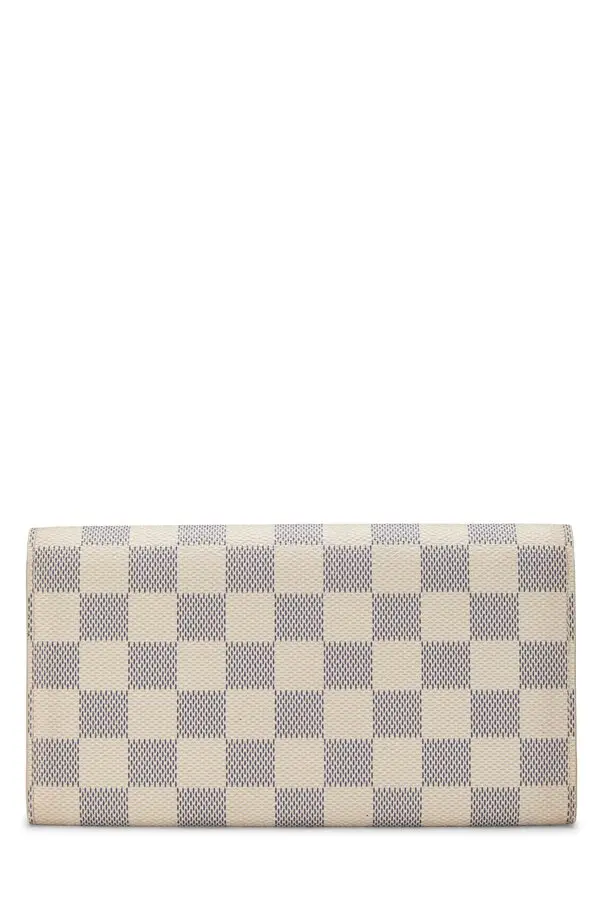 LOUIS VUITTON Damier Azur Sarah Continental Wallet - White