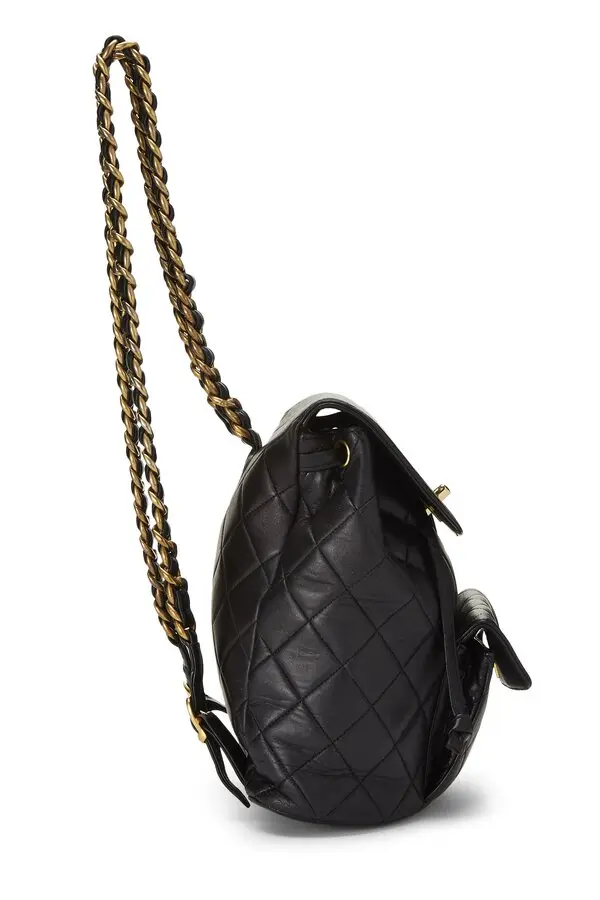 Chanel Quilted Lambskin 'cc' Classic Backpack - Black