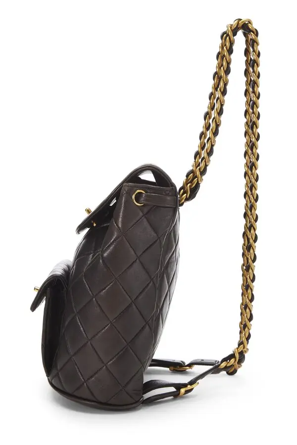Chanel Quilted Lambskin 'cc' Classic Backpack - Black
