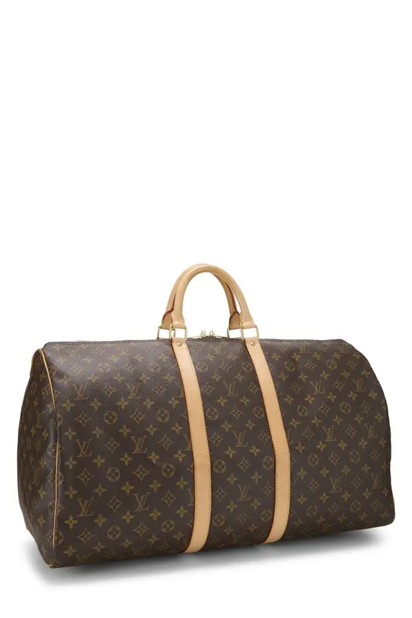 LOUIS VUITTON Monogram Keepall 55 - Brown