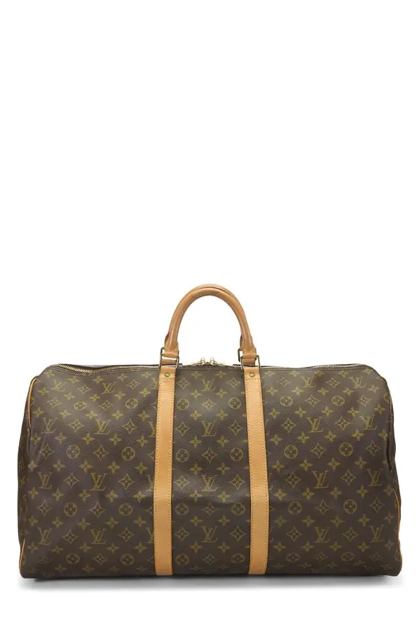 LOUIS VUITTON Monogram Keepall 55 - Brown
