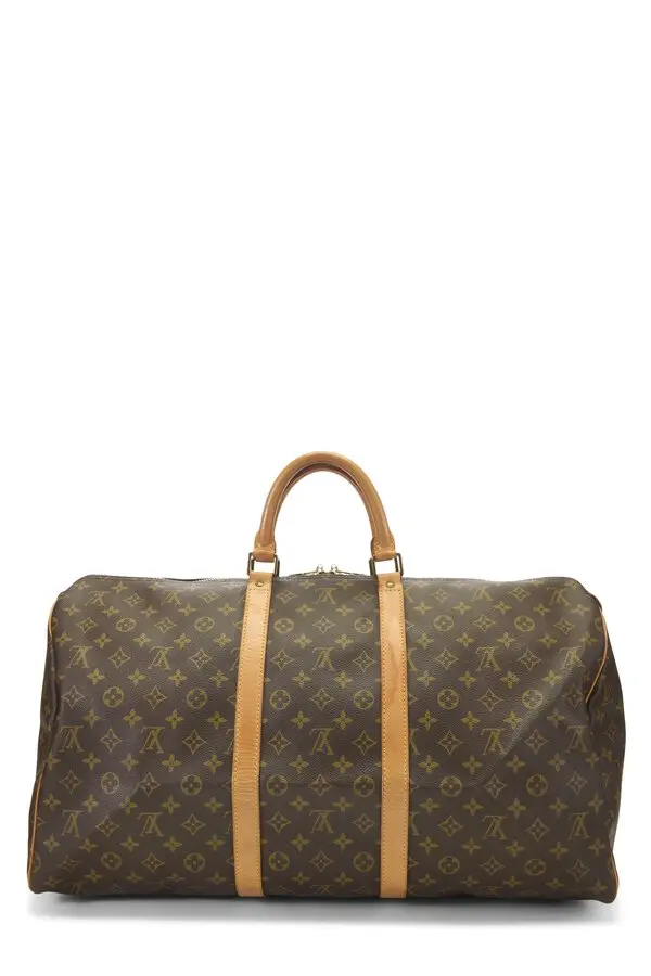 LOUIS VUITTON Monogram Keepall 55 - Brown
