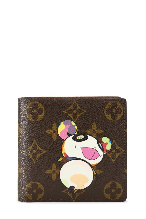 LOUIS VUITTON Takashi Murakami X Monogram Canvas Panda Marco Wallet - Brown