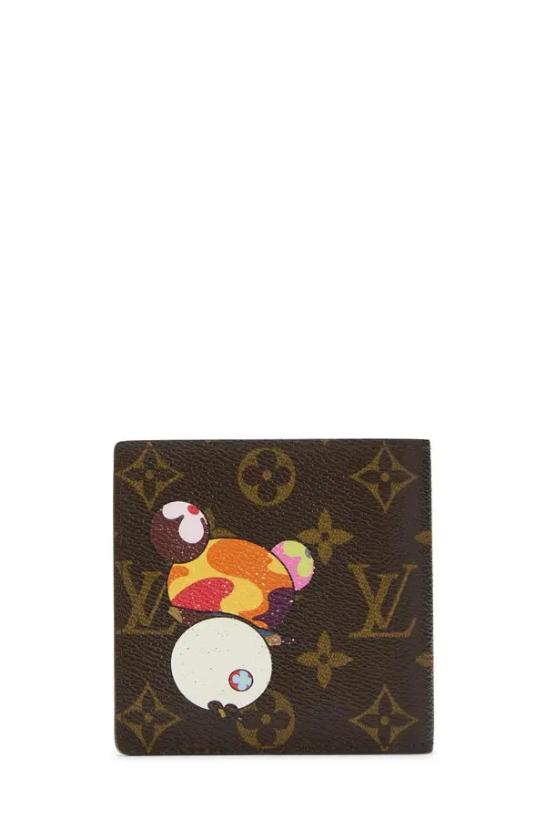 LOUIS VUITTON Takashi Murakami X Monogram Canvas Panda Marco Wallet