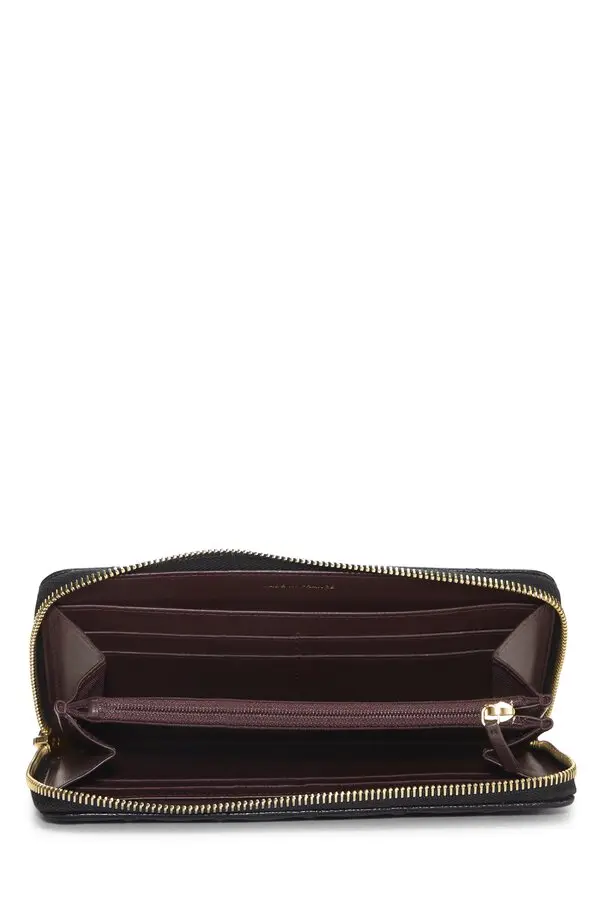 Chanel Quilted Caviar Zip Around Wallet - Black