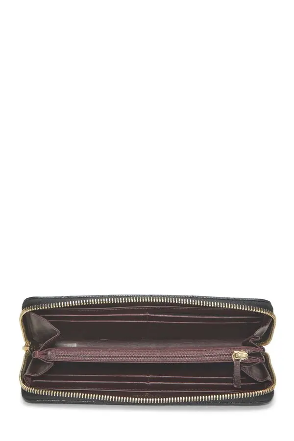 Chanel Quilted Caviar Zip Around Wallet - Black