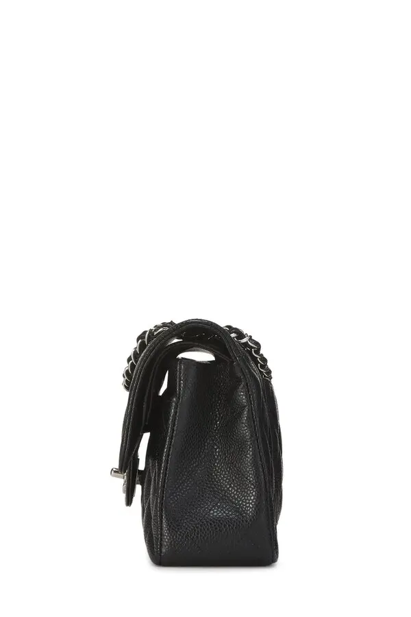 Chanel Quilted Caviar Classic Double Flap Small Shoulder Bag - Black