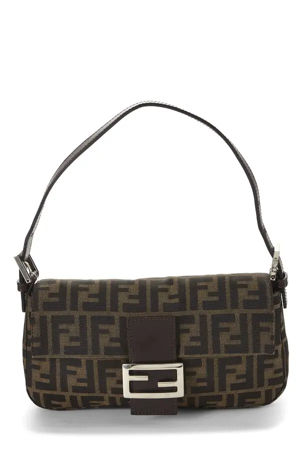 Fendi Zucca Canvas Baguette - Brown