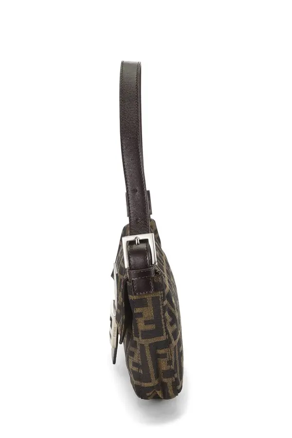 Fendi Zucca Canvas Baguette Shoulder Bag - Brown