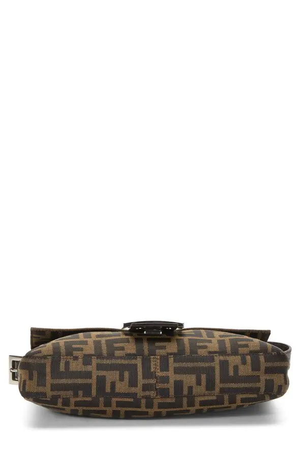 Fendi Zucca Canvas Baguette Shoulder Bag - Brown