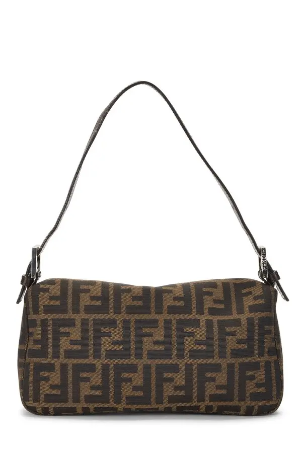 Fendi Zucca Canvas Baguette Shoulder Bag