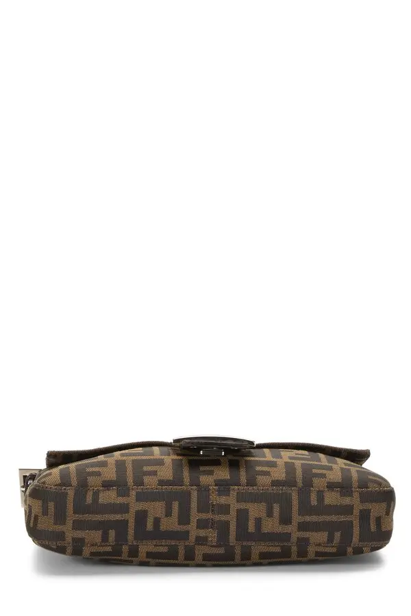 Fendi Zucca Canvas Baguette Shoulder Bag