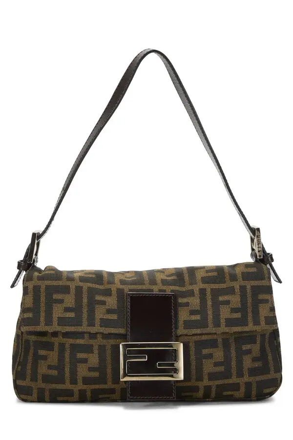 Fendi Zucca Canvas Baguette - Brown