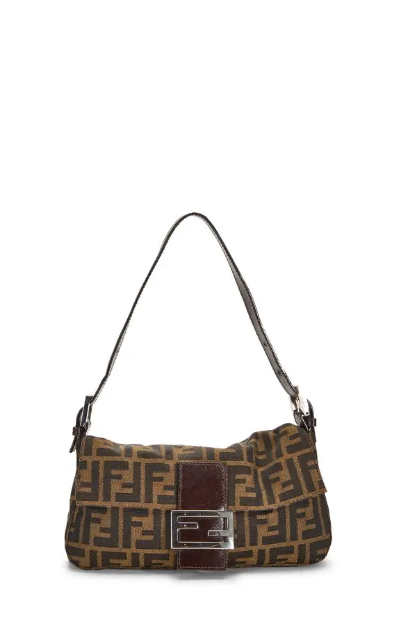 Fendi Zucca Canvas Baguette - Brown