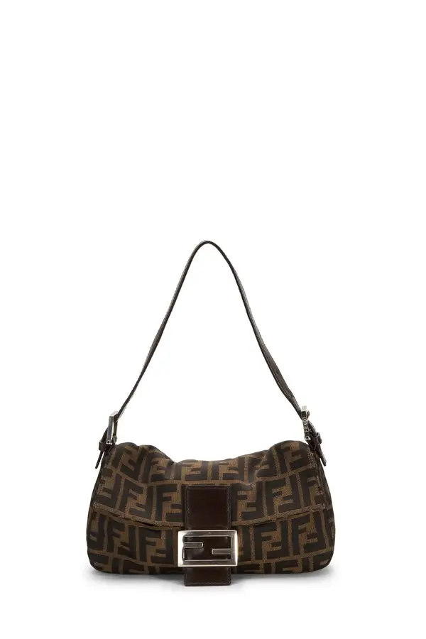 Fendi Zucca Canvas Baguette - Brown