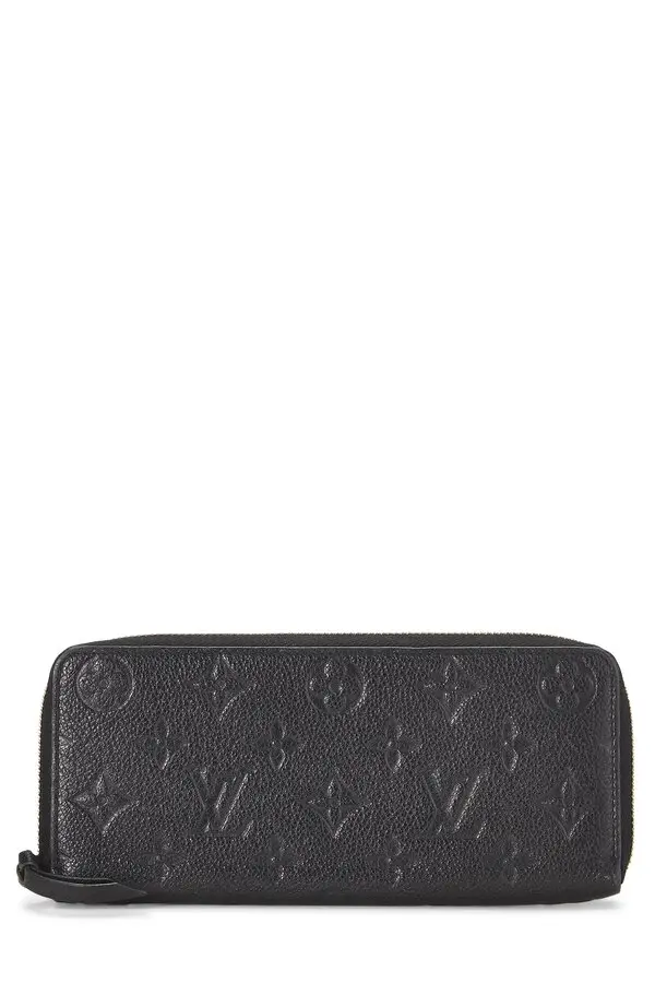 LOUIS VUITTON Monogram Empreinte Clemence Wallet - Black