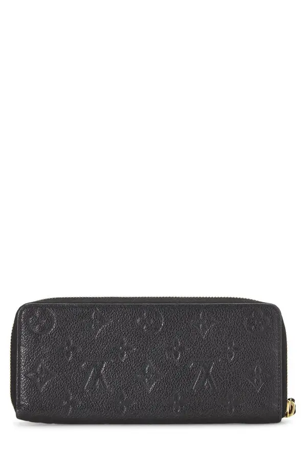 LOUIS VUITTON Monogram Empreinte Clemence Wallet - Black