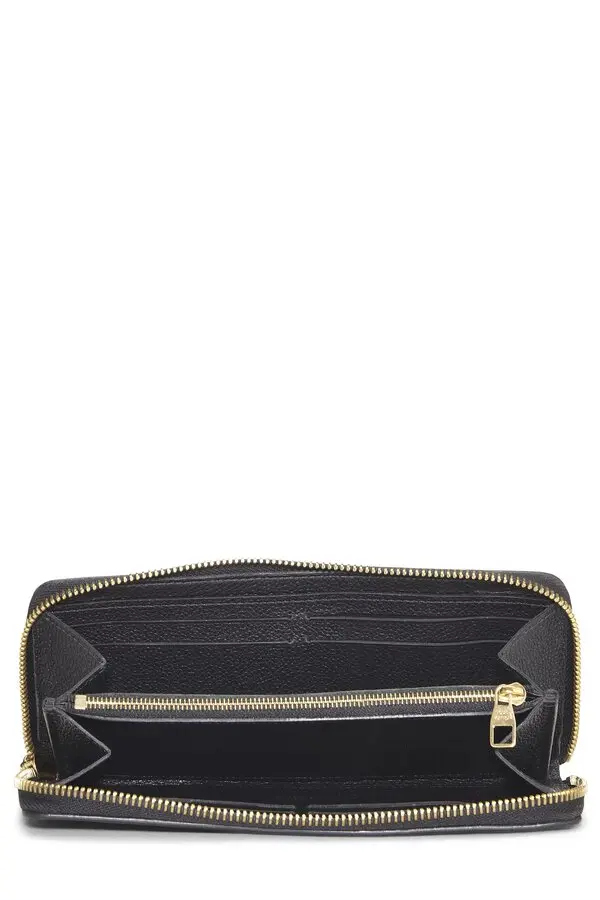 LOUIS VUITTON Monogram Empreinte Clemence Wallet - Black