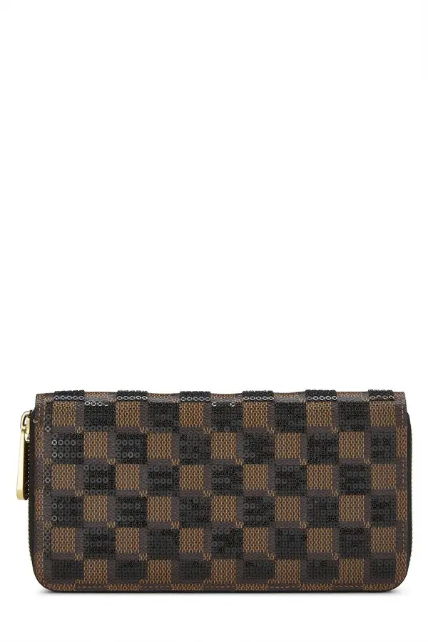LOUIS VUITTON Damier Paillettes Zippy Continental - Brown
