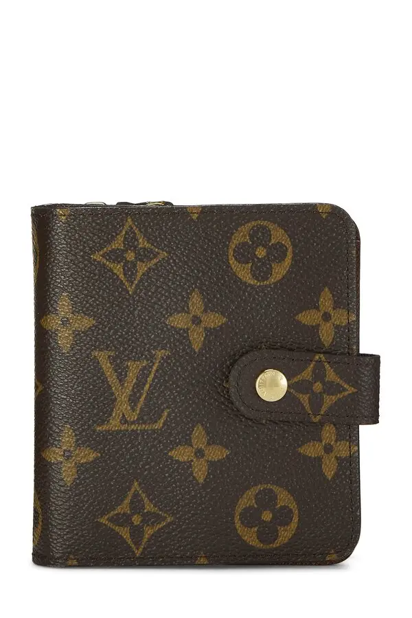 LOUIS VUITTON Monogram Canvas Compact Zip Wallet - Brown