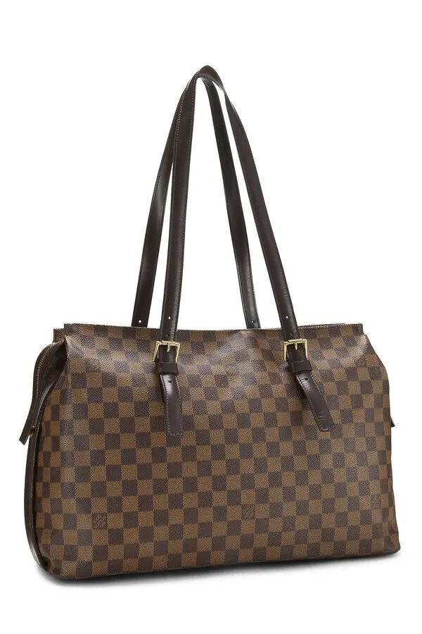 LOUIS VUITTON Damier Ebene Chelsea Shoulder Bag - Brown