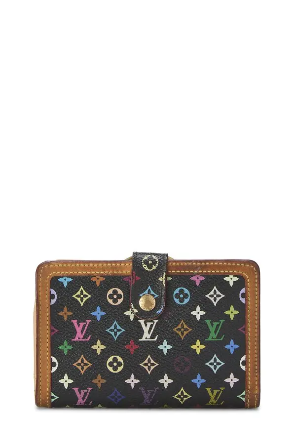 LOUIS VUITTON Takashi Murakami X Monogram Multicolore Porte-monnaie Viennois Wallet - Black