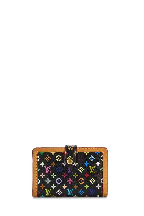 LOUIS VUITTON Takashi Murakami X Monogram Multicolore Porte-monnaie Viennois Wallet - Black