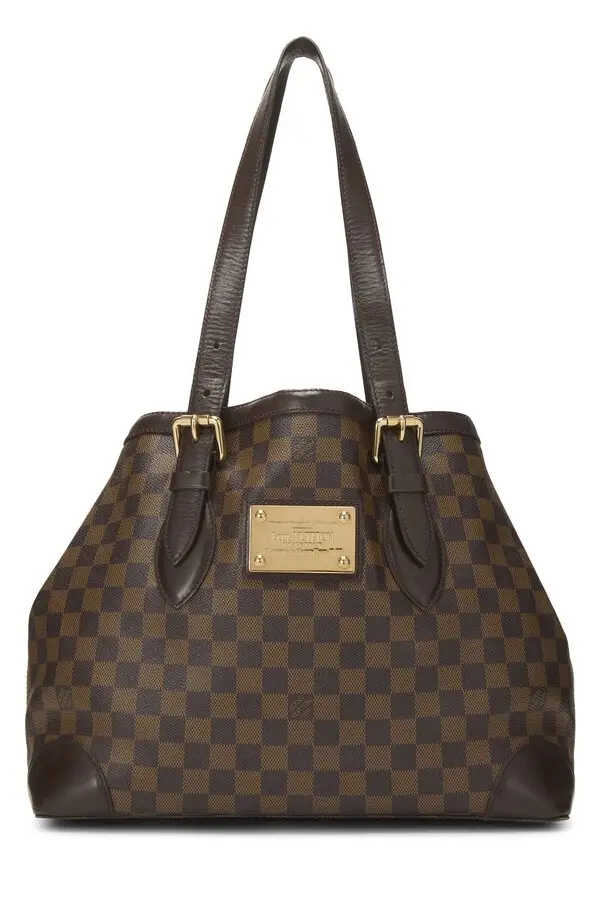 LOUIS VUITTON Damier Ebene Hampstead Tote - Brown