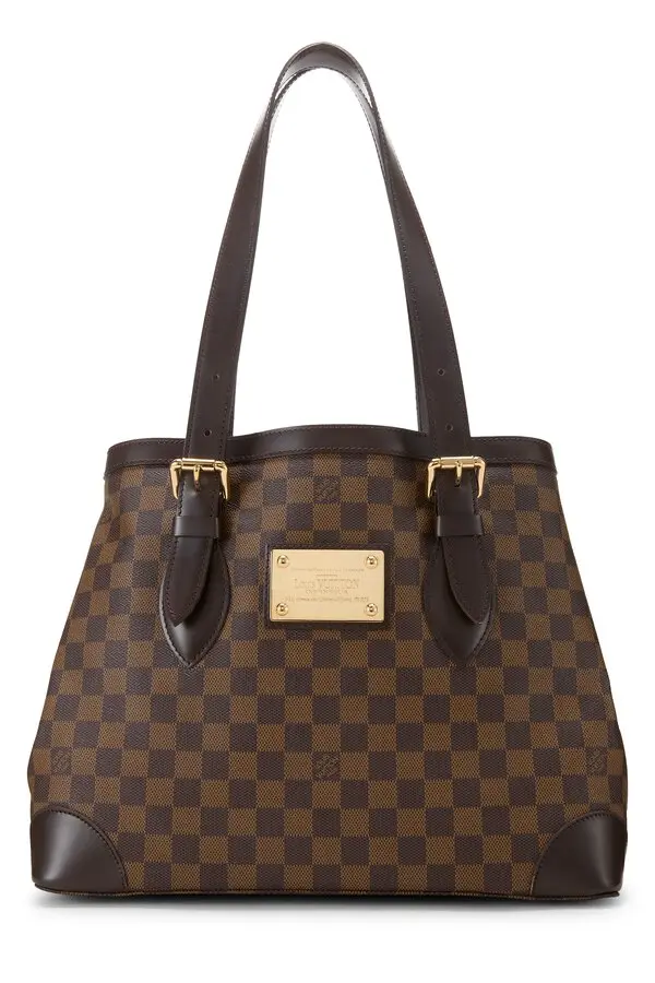 LOUIS VUITTON Damier Ebene Hampstead Tote - Brown