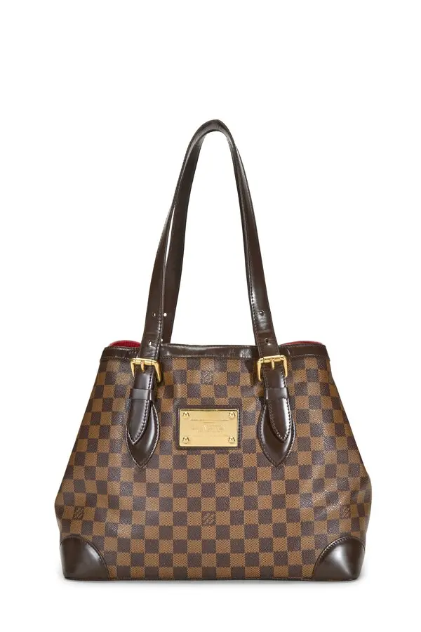 LOUIS VUITTON Damier Ebene Hampstead Tote - Brown