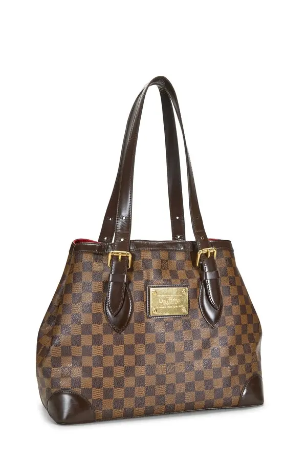 LOUIS VUITTON Damier Ebene Hampstead Tote - Brown