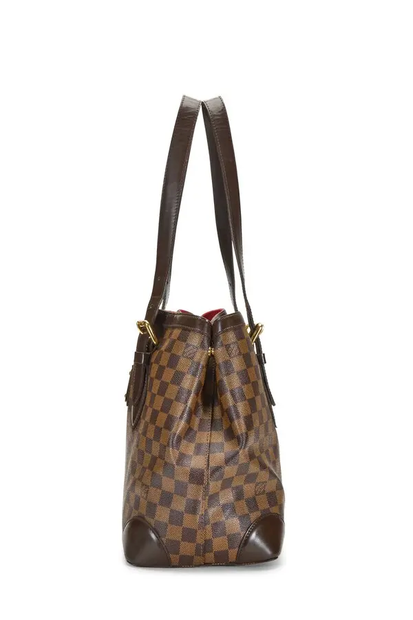 LOUIS VUITTON Damier Ebene Hampstead Tote - Brown