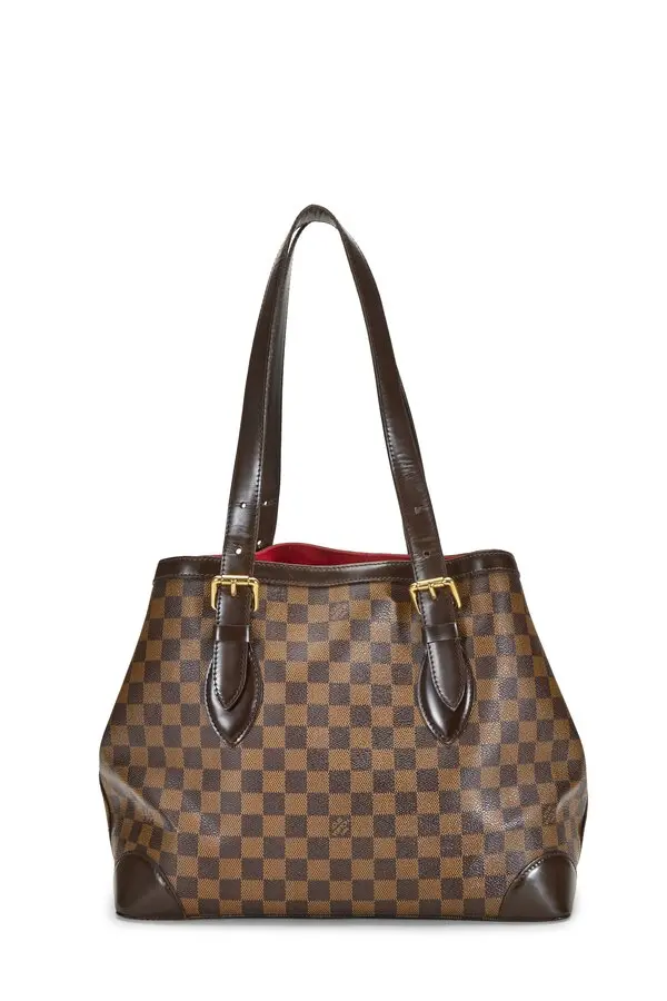 LOUIS VUITTON Damier Ebene Hampstead Tote - Brown