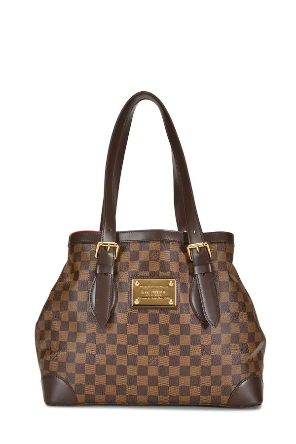 LOUIS VUITTON Damier Ebene Hampstead Tote - Brown