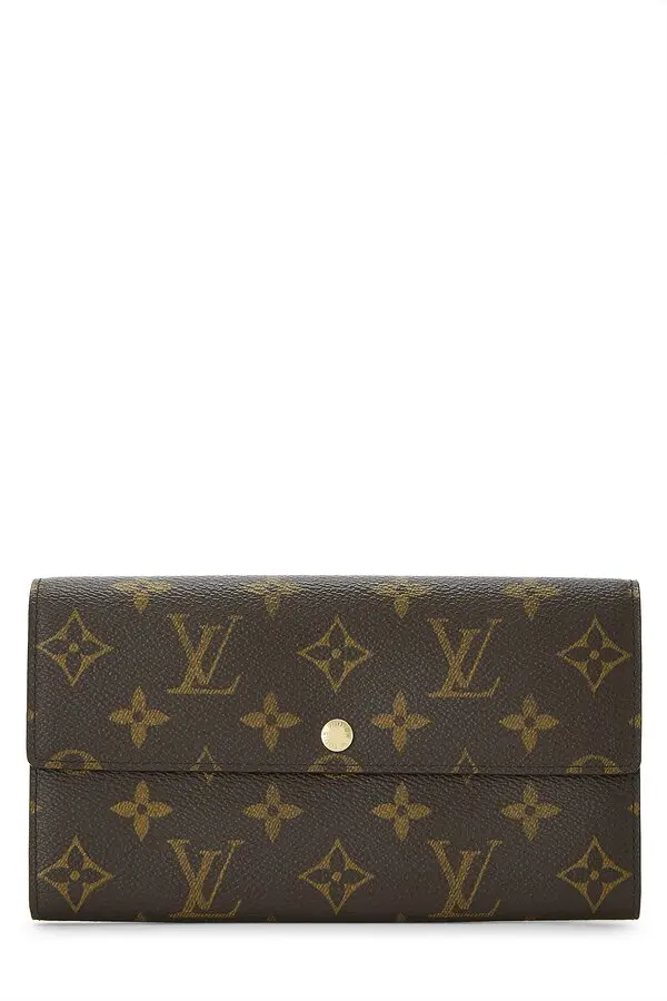 LOUIS VUITTON Monogram Canvas Porte Monnaie Credit - Brown