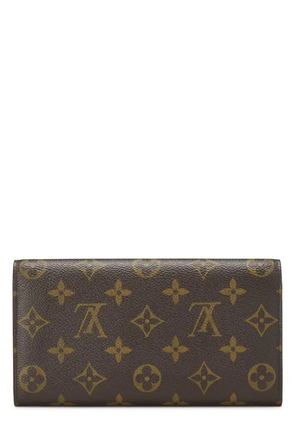 LOUIS VUITTON Monogram Canvas Porte Monnaie Credit - Brown