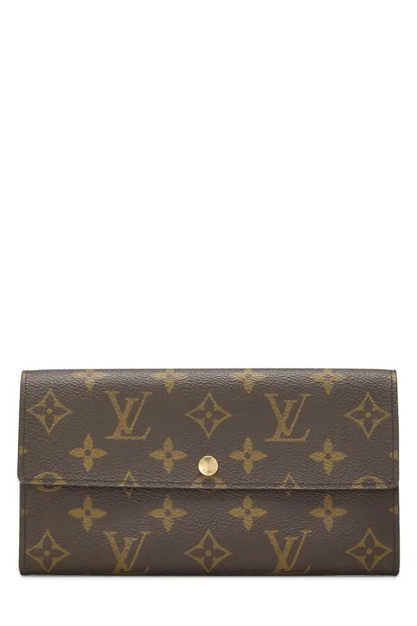 LOUIS VUITTON Monogram Canvas Porte Monnaie Credit - Brown