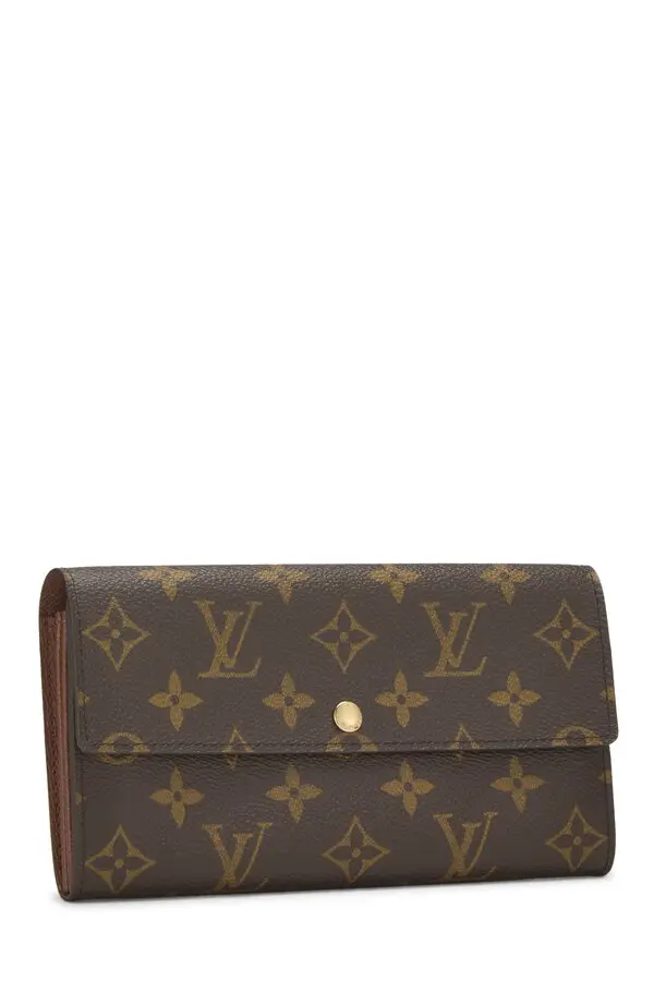 LOUIS VUITTON Monogram Canvas Porte Monnaie Credit - Brown