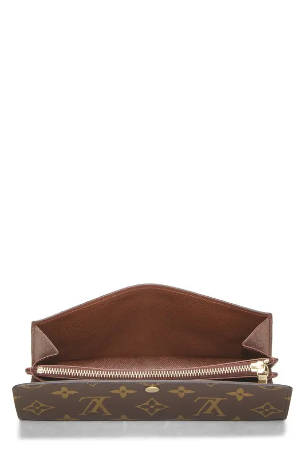 LOUIS VUITTON Monogram Canvas Porte Monnaie Credit - Brown