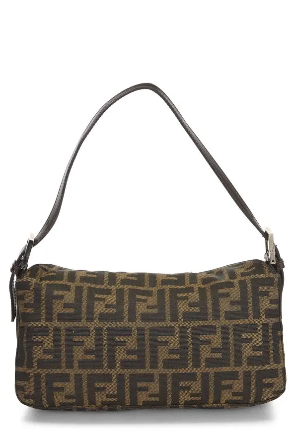 Fendi Zucca Canvas Shoulder Bag - Brown