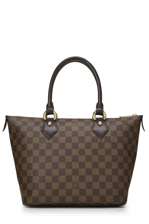 LOUIS VUITTON Damier Ebene Saleya Tote - Brown
