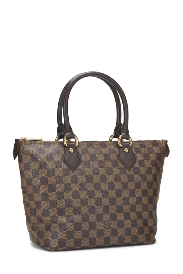 LOUIS VUITTON Damier Ebene Saleya Tote - Brown