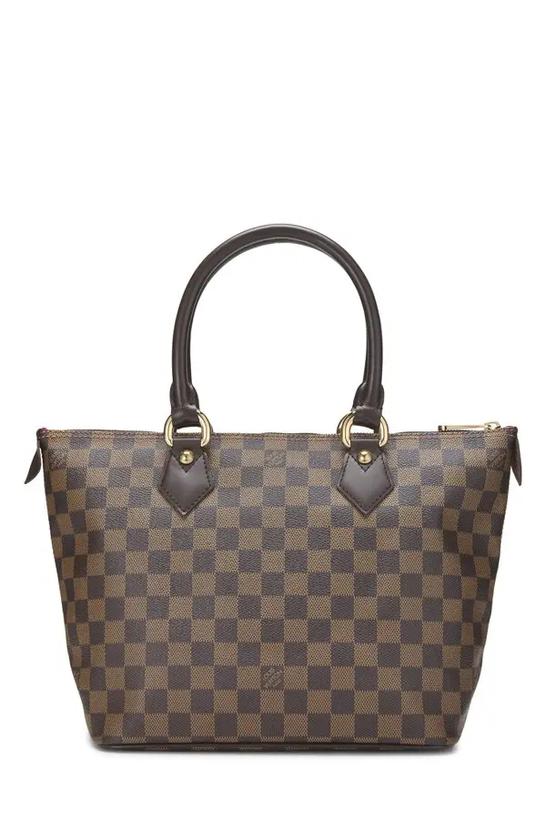 LOUIS VUITTON Damier Ebene Saleya Tote - Brown